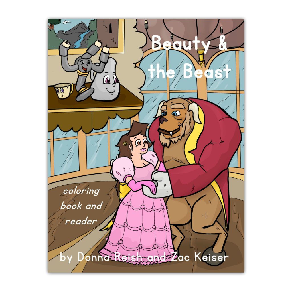 Beauty & the Beast Coloring Book and Reader - Language Arts Lady Store